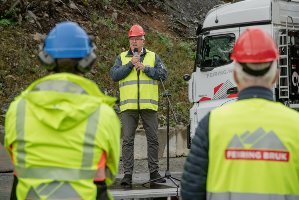 Endelig åpnet anlegg for grønn massetransport - Feiring