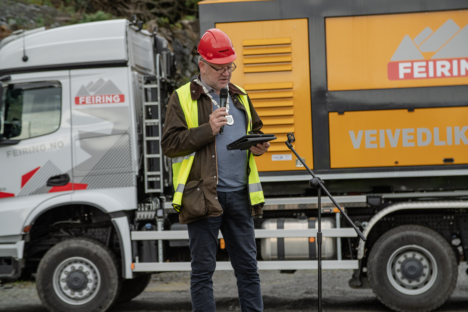 Endelig åpnet anlegg for grønn massetransport - Feiring